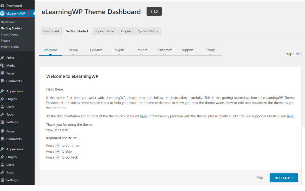 Getting Started - eLearningWP - ThimPress Docs