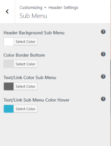 Header Settings - Customization - ThimPress Docs