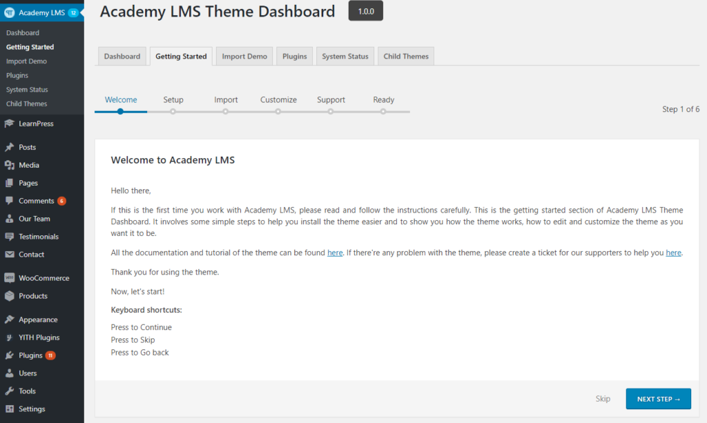 Installation - AcademyLMS - ThimPress Docs