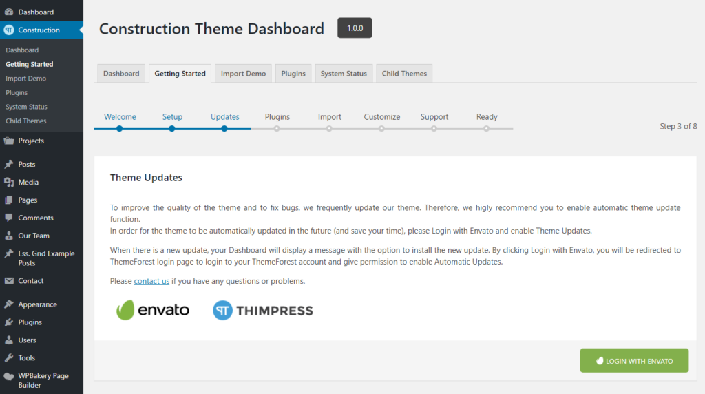 Update Theme - MegaBux - ThimPress Docs