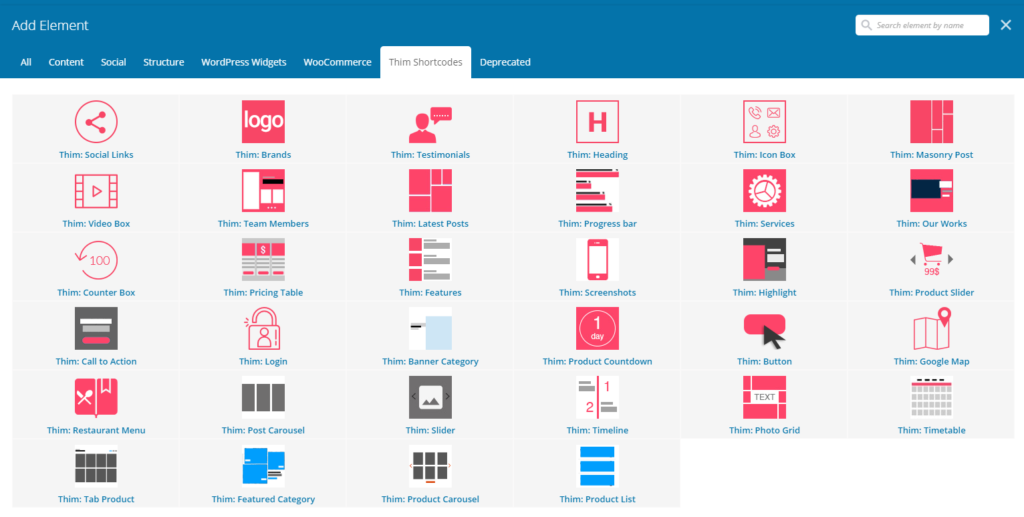 Thim Shortcode Elements - Customization - ThimPress Docs