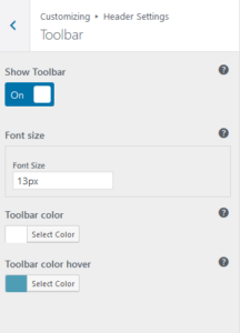 Header Settings - Customization - ThimPress Docs