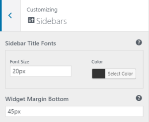 Sidebar - Customization - ThimPress Docs