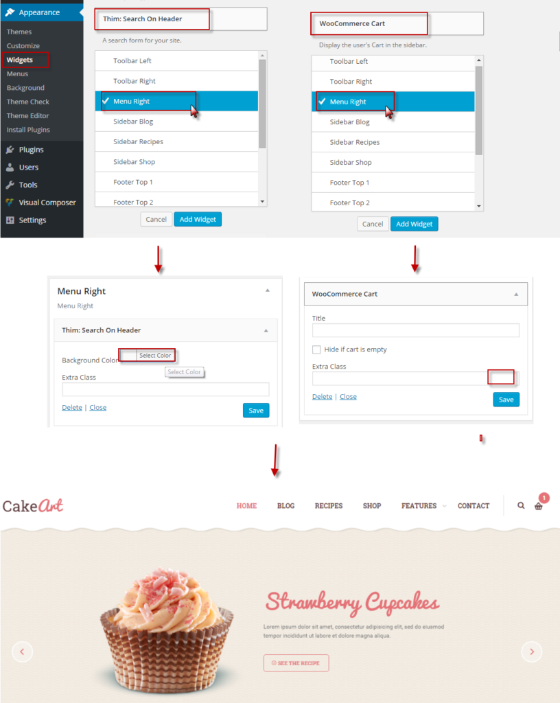 Set Up Header - Configuration - ThimPress Docs
