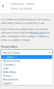 Menus - Customize - ThimPress Docs