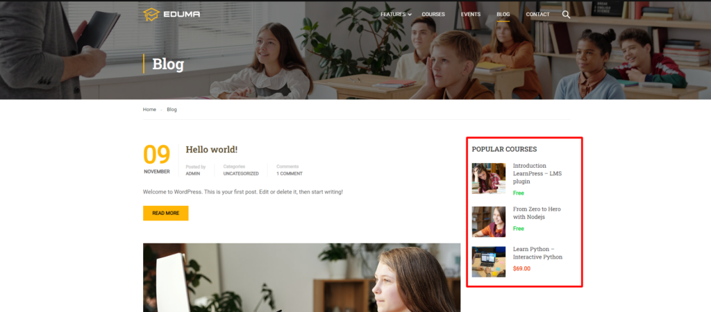 Blog - Customize - ThimPress Docs