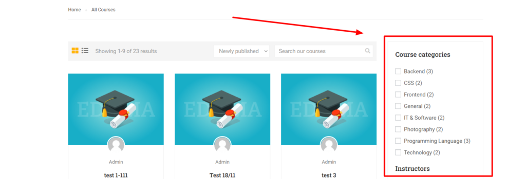 Course - Customize - ThimPress Docs