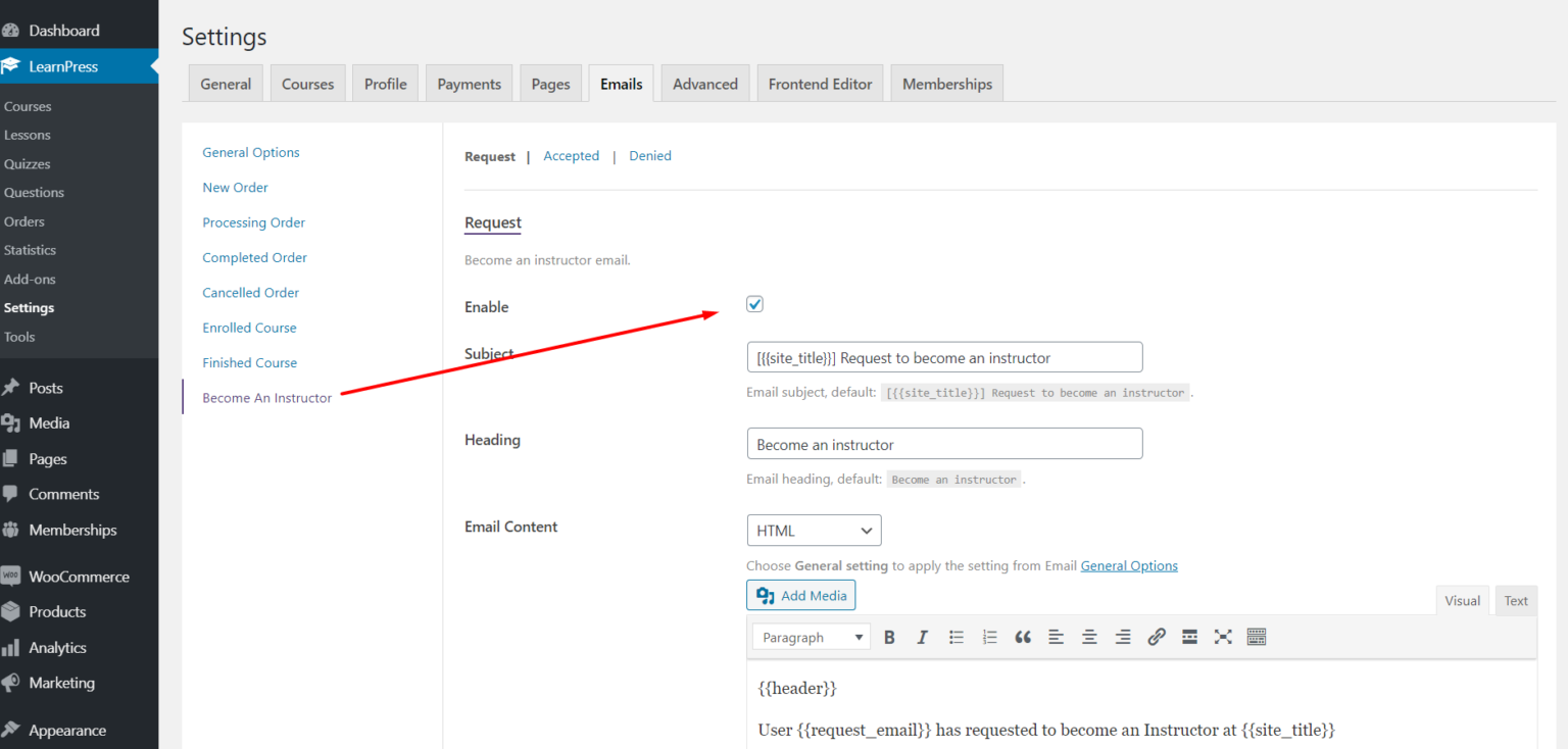 Admin Learnpress - docs.thimpress.com