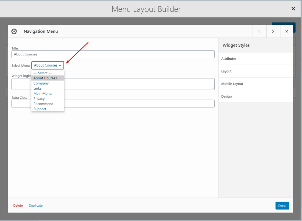 Logo & Main Menu - Edit With Site Origin Page Builder - ThimPress Docs