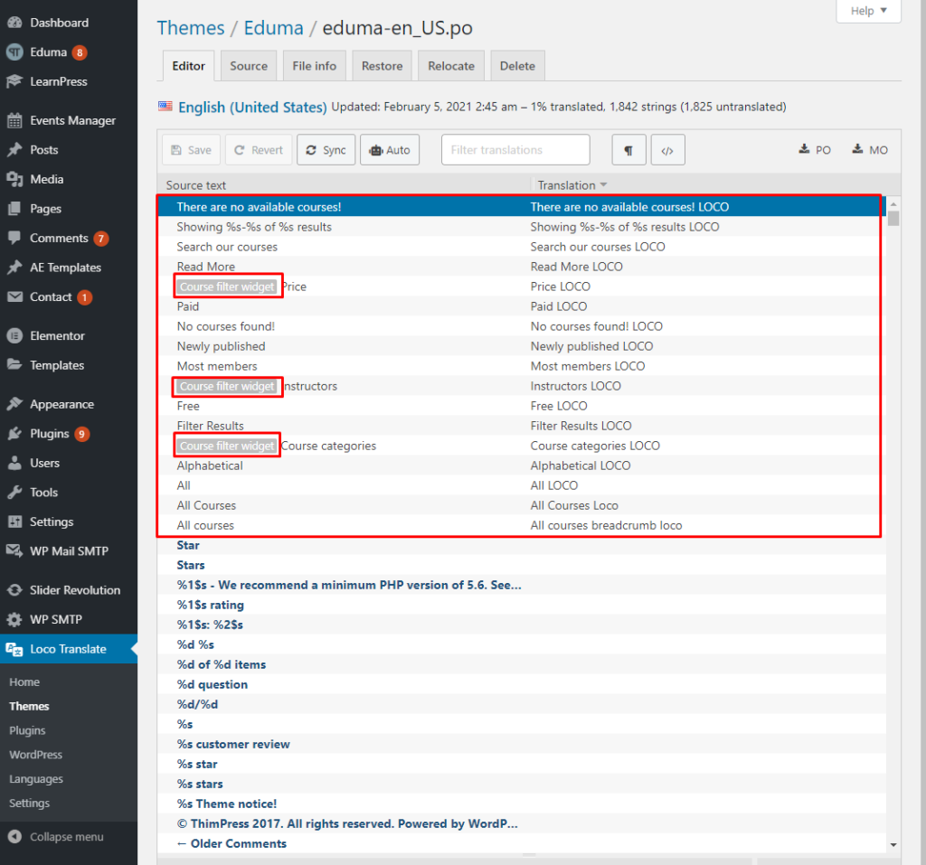 Eduma Translate - ThimPress Docs