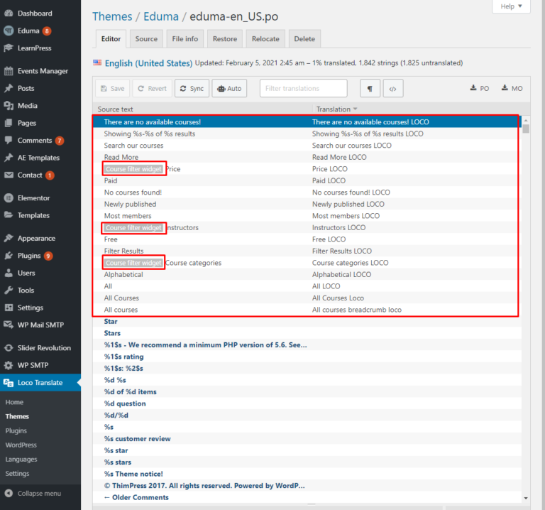 Eduma Translate - ThimPress Docs