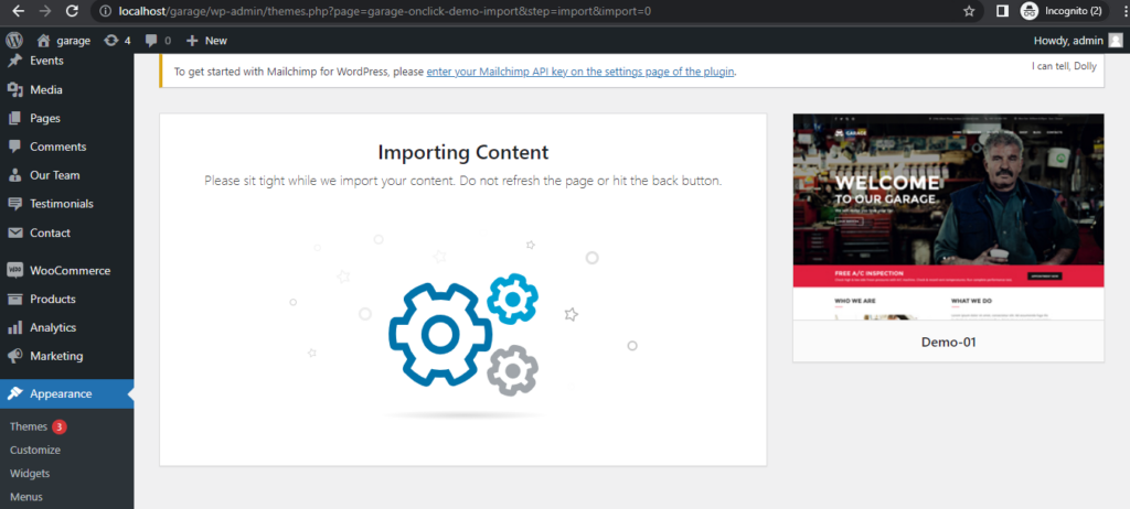 Installation - Garage - ThimPress Docs
