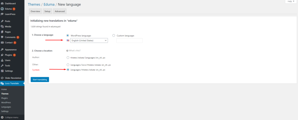Eduma Translate - ThimPress Docs