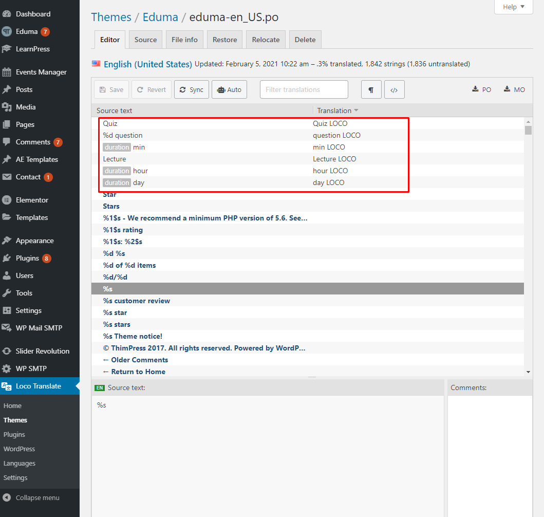 Eduma Translate - ThimPress Docs