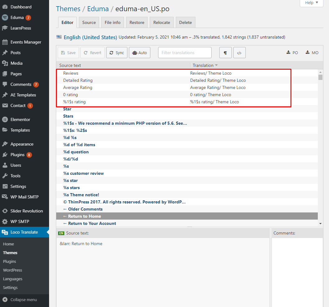 Eduma Translate - ThimPress Docs