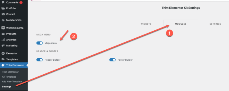 Mega Menu - Edit With Elementor Page Builder - ThimPress Docs
