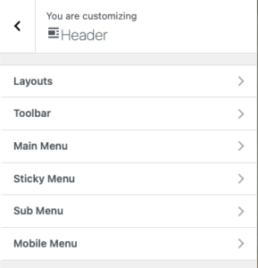 Header - Customize - ThimPress Docs