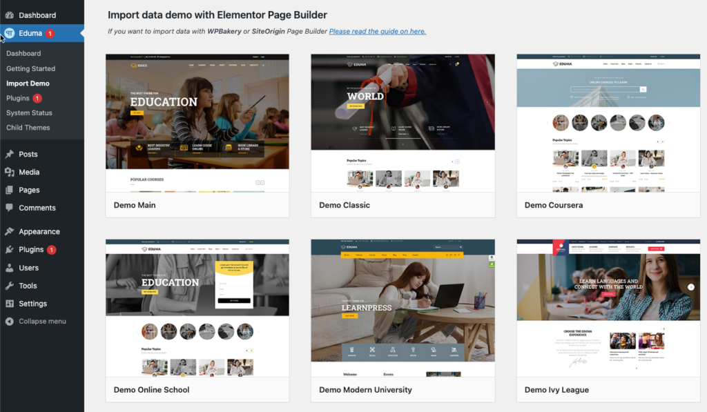Getting Started - Eduma - ThimPress Docs