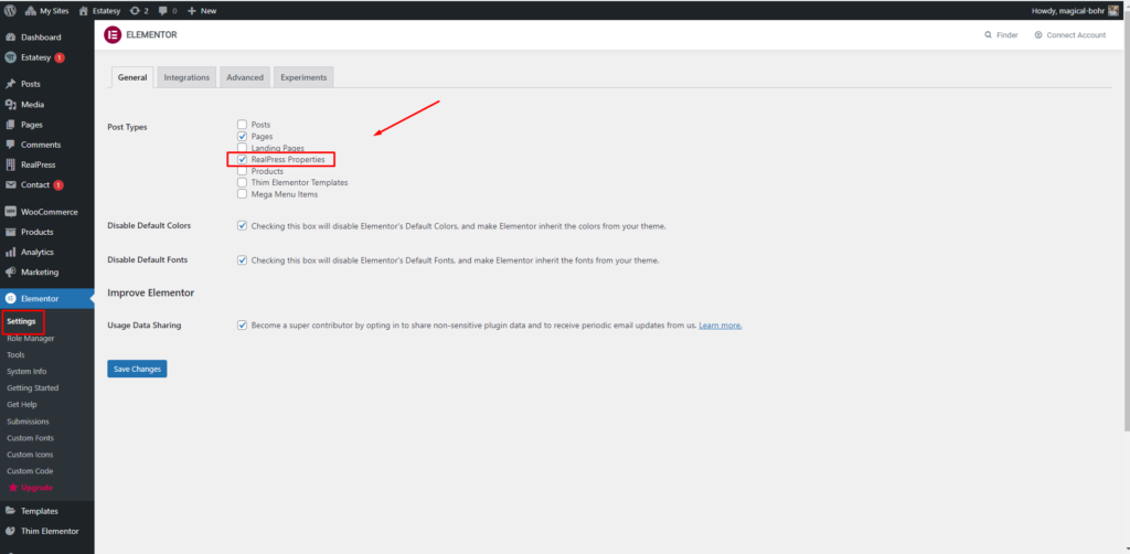 Realpress Properties - Edit With Elementor Page Builder - ThimPress Docs