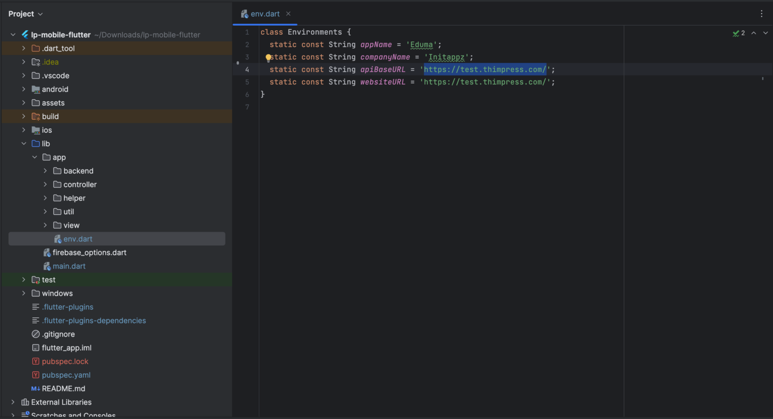 File Structure - Flutter App - ThimPress Docs
