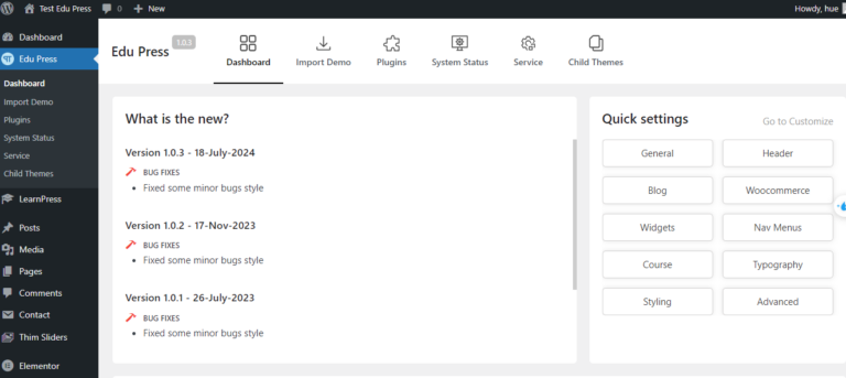 Getting Started - EduPress - ThimPress Docs