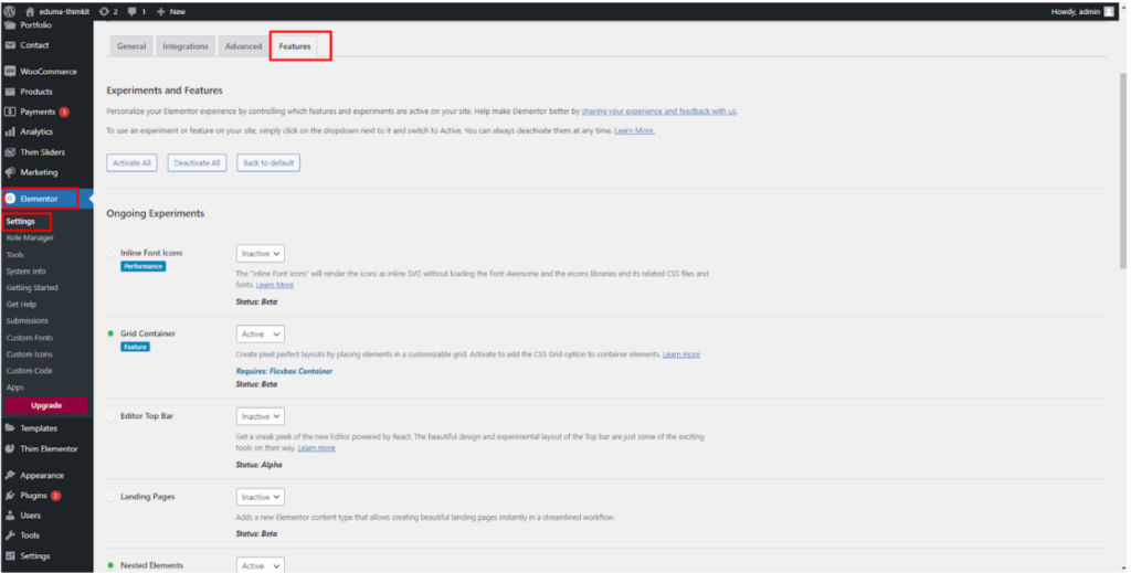 Course - Edit With Elementor Page Builder - ThimPress Docs