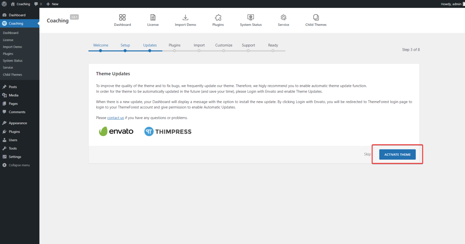 Installation - CoachingWP - ThimPress Docs