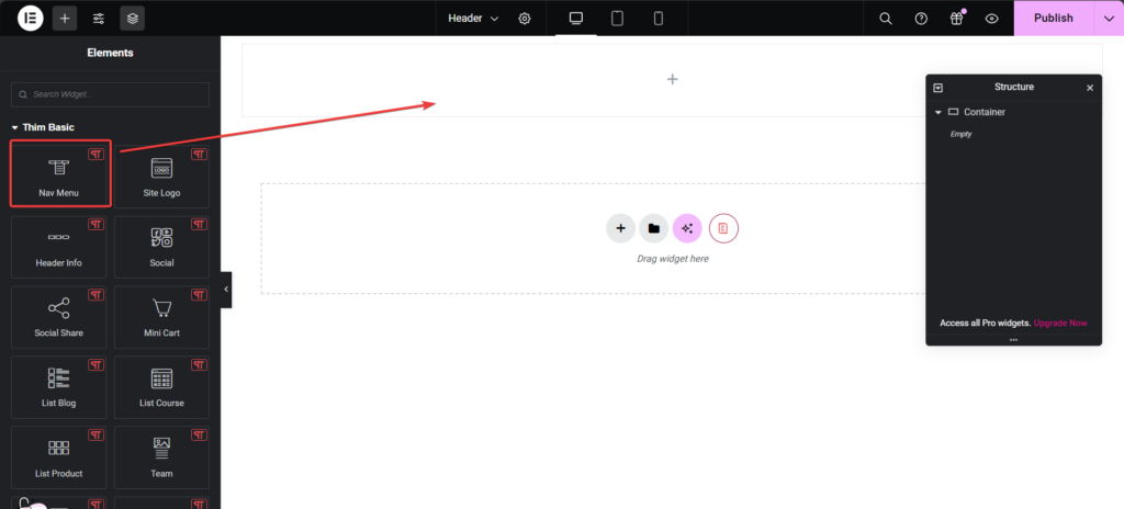 Nav Menu - Content Elements - ThimPress Docs